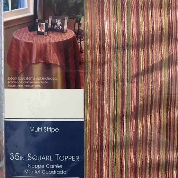 Accents | Multi Stripe Square Table Topper | Poshmark